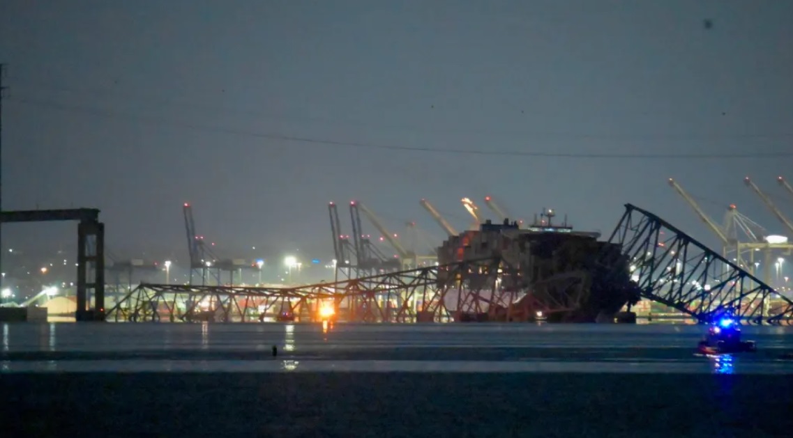 WATCH: Baltimore’s Key Bridge collapses after ship crash