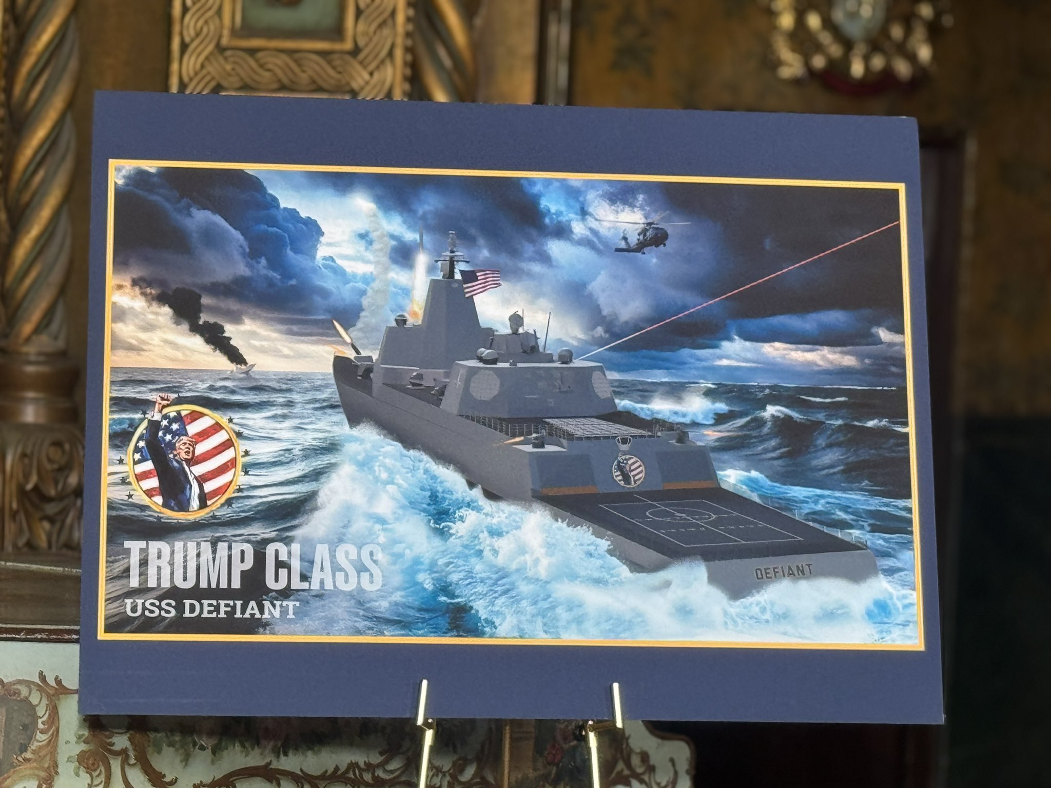Trump announces plans for new navy warships to be known as ‘Trump-class’